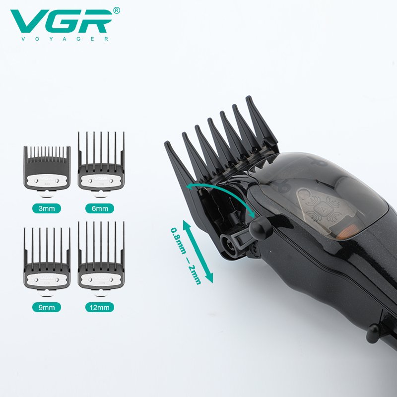 VGR V-653 Salon Series Tondeuse à cheveux professionnelle sans fil avec lames à revêtement DLC ...