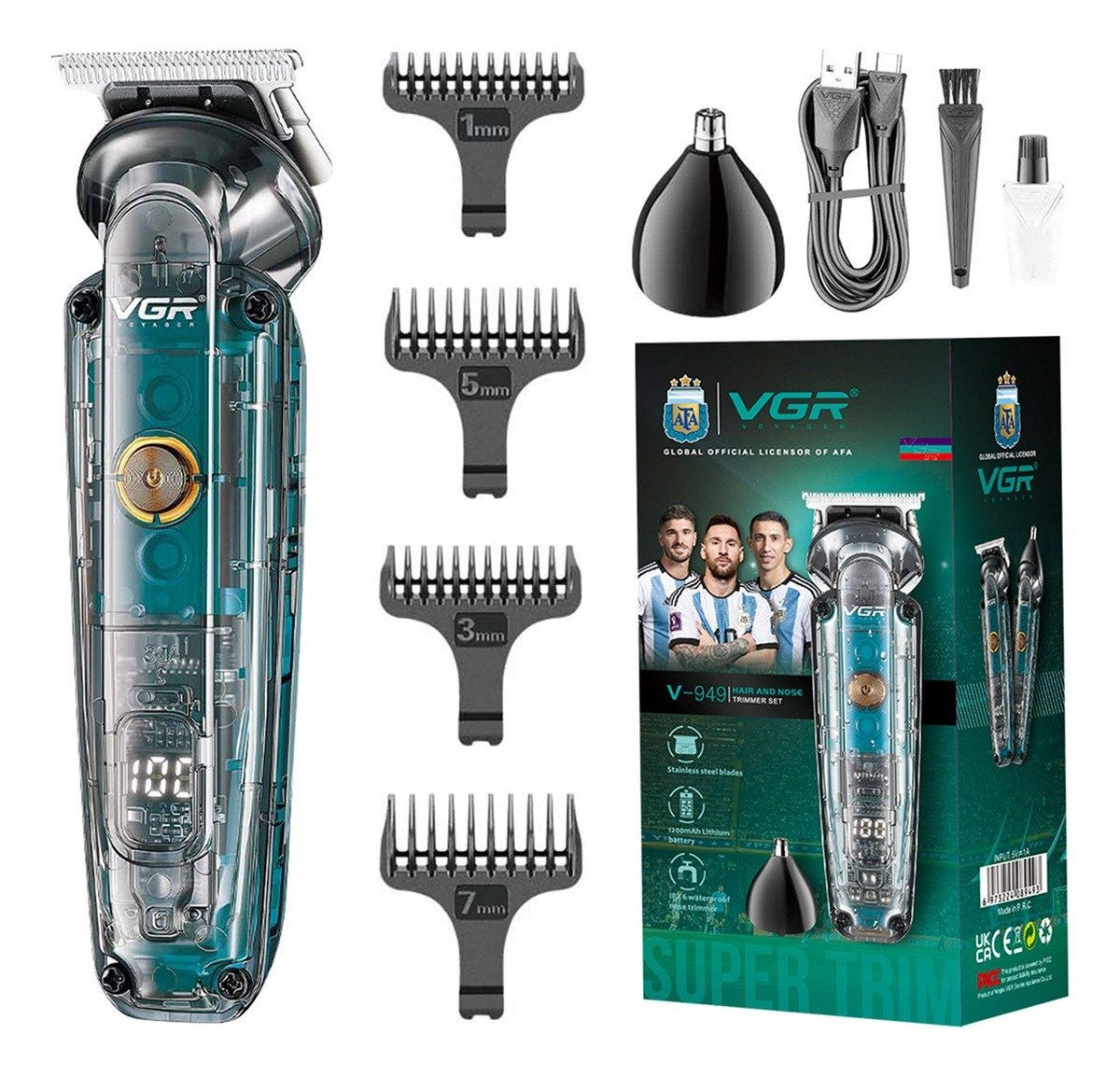 Machine à patillera pour poils de nez 2 en 1 VGR V-949 Argentine IPX6 – VGR STORE
