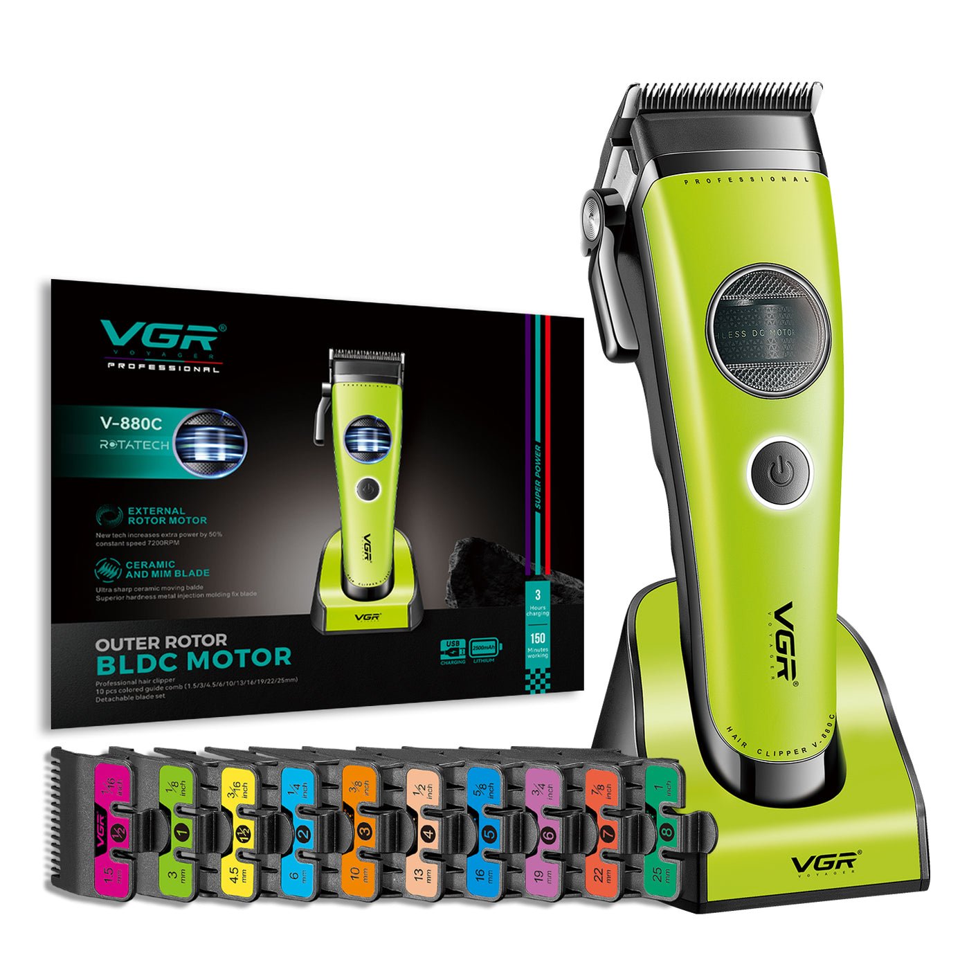 VGR V-880C Professional Hair Clipper For Men – tendeuse Tunisie kemei / VGR